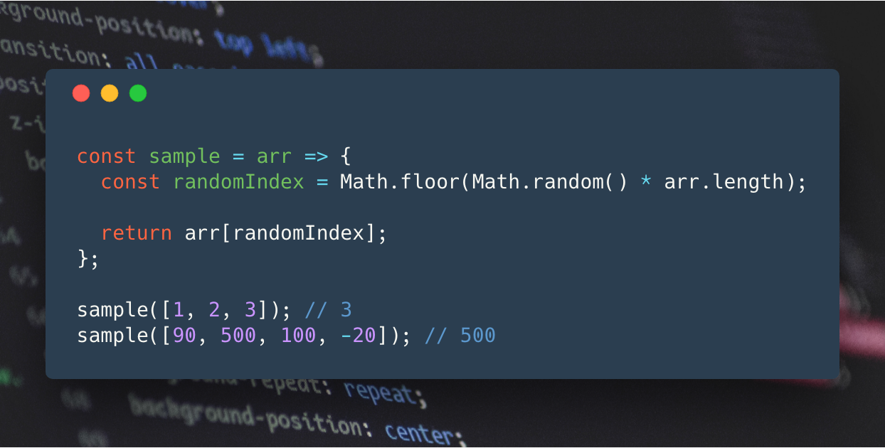 Coding Interview ion Build A Function That Selects A Random Element From An Array In 